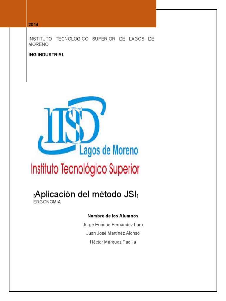 Aplicacion Del Metodo JSI | PDF | Factores humanos y ergonomía