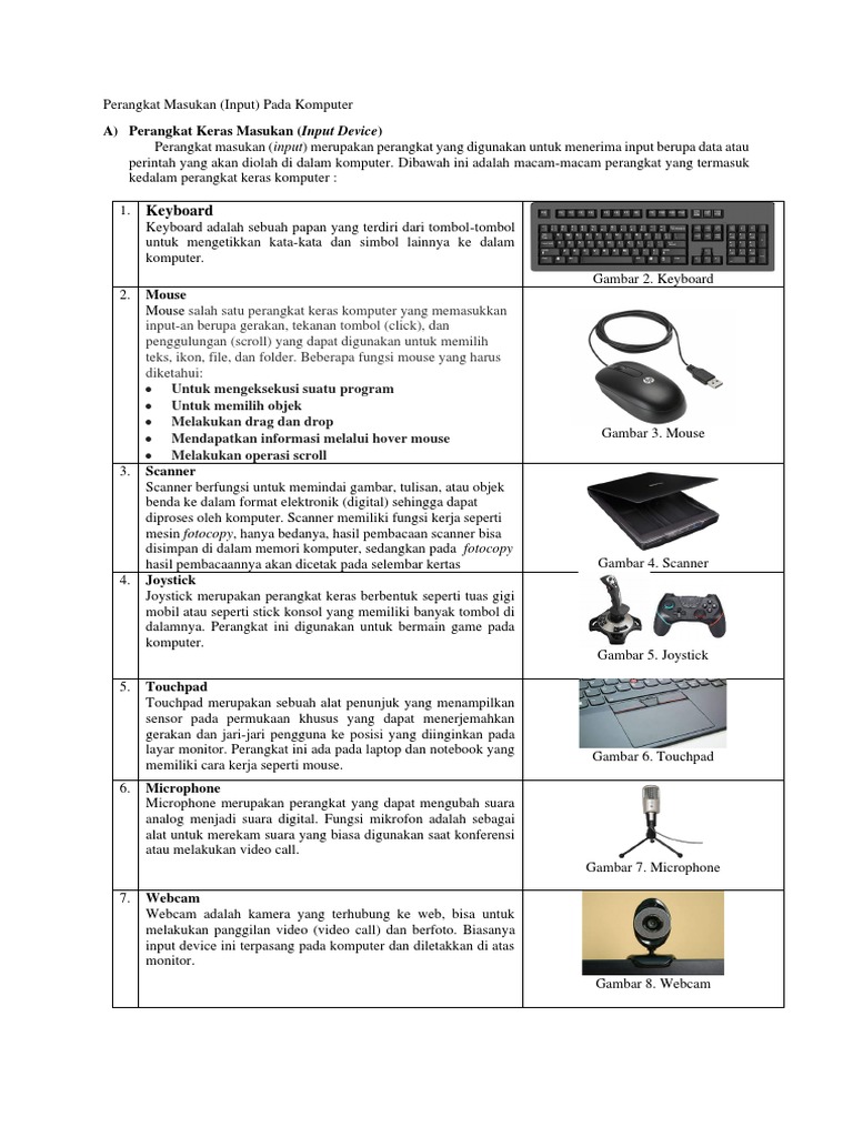 Perangkat Masukan untuk Komputer dan Game | PDF | Game & Aktivitas | Teknologi & Rekayasa