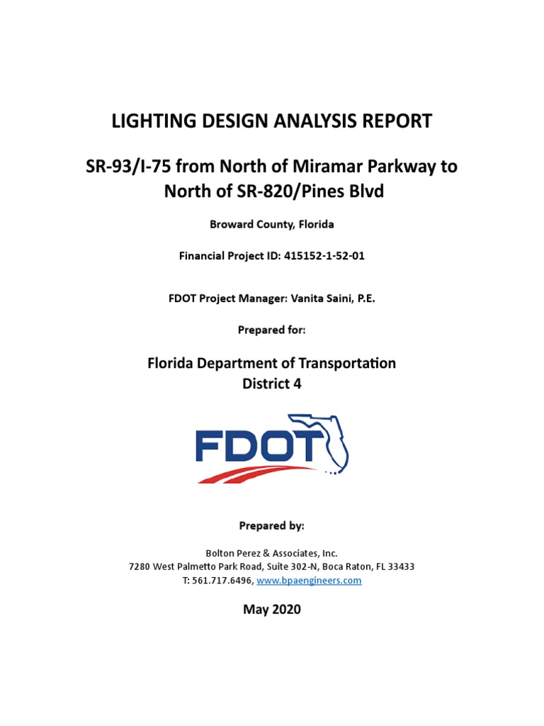 Lighting Design Analysis Report (415152) | PDF | Interchange (Road ...