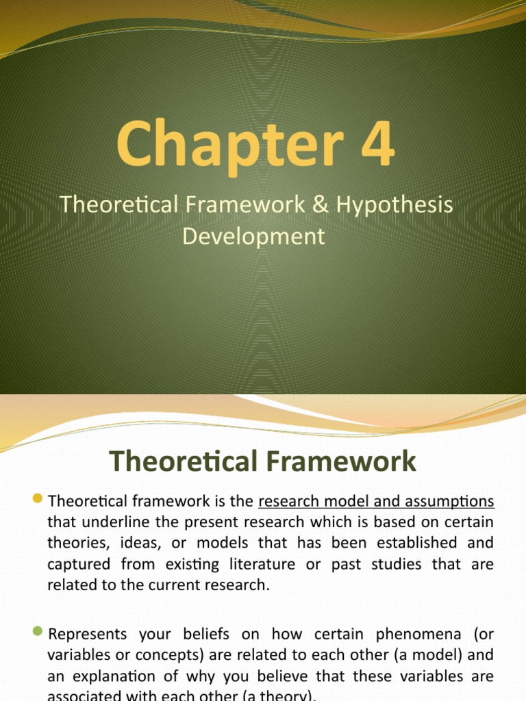 Chapter 4 Theoretical Framework Hypothesis Development DC181 | PDF ...