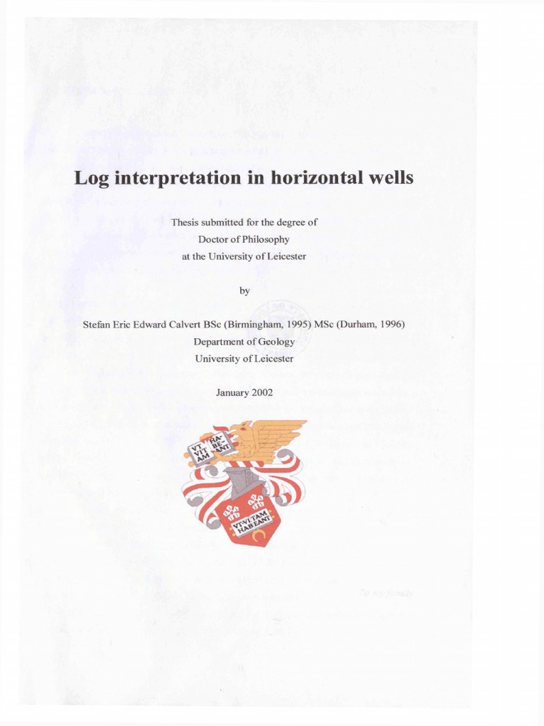 Log Interpretation in Horizontal Wells | PDF | Porosity