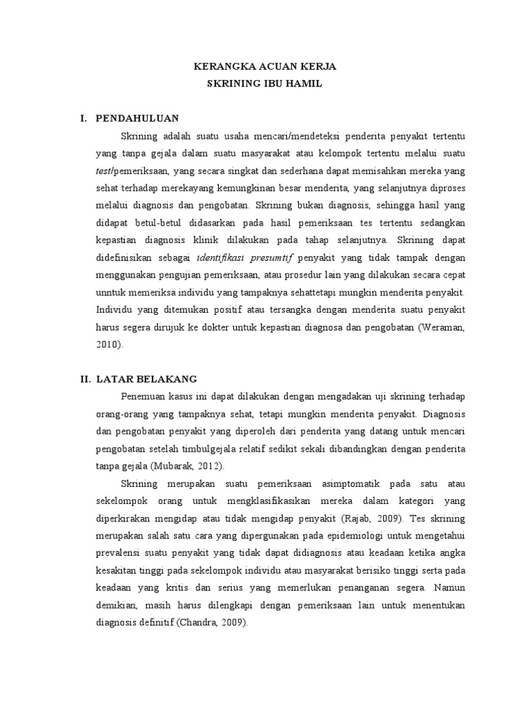 Kak Skirining Bumil | PDF