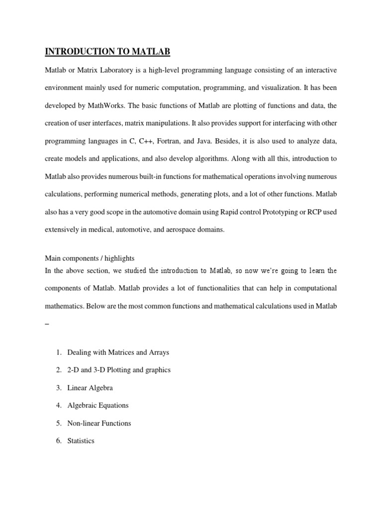 Mod1 Part3 | PDF | Matlab | Computer Program