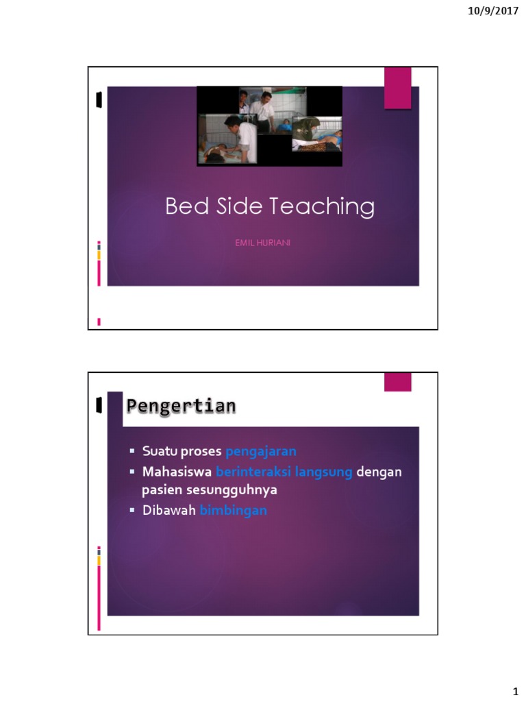 Bed Side Teaching: Metode Interaksi Pasien | PDF | Karier & Perkembangan
