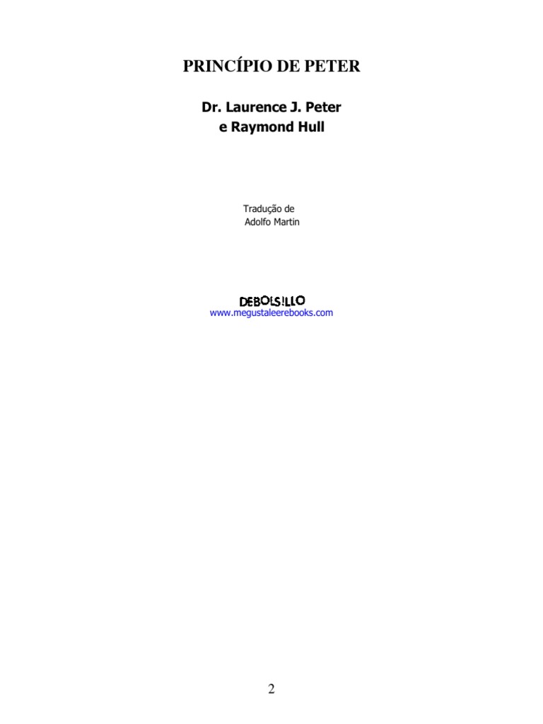 O Principio de Peter - Laurence J. Peter Raymond Traduzida | PDF | Science