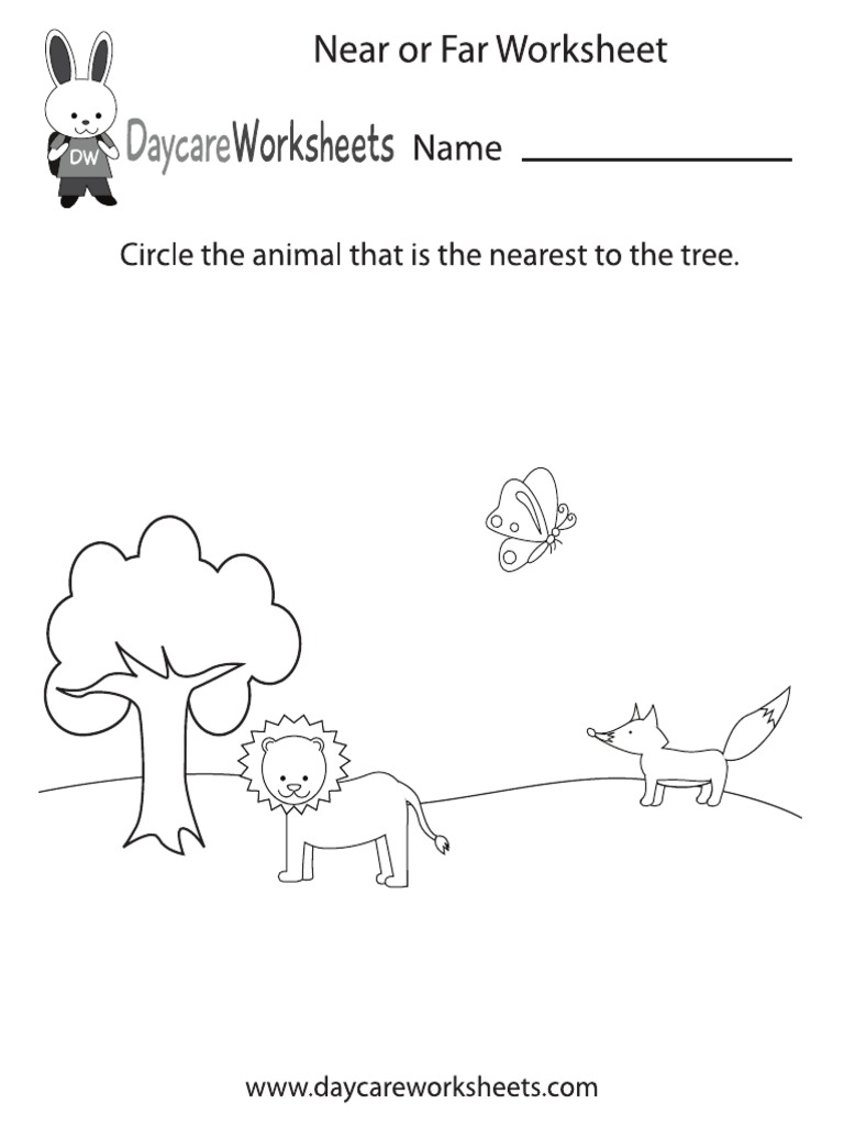 Near or Far Worksheet | PDF