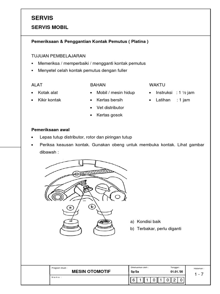Pemeriksaan Dan Penggantian Kontak Pemutus | PDF
