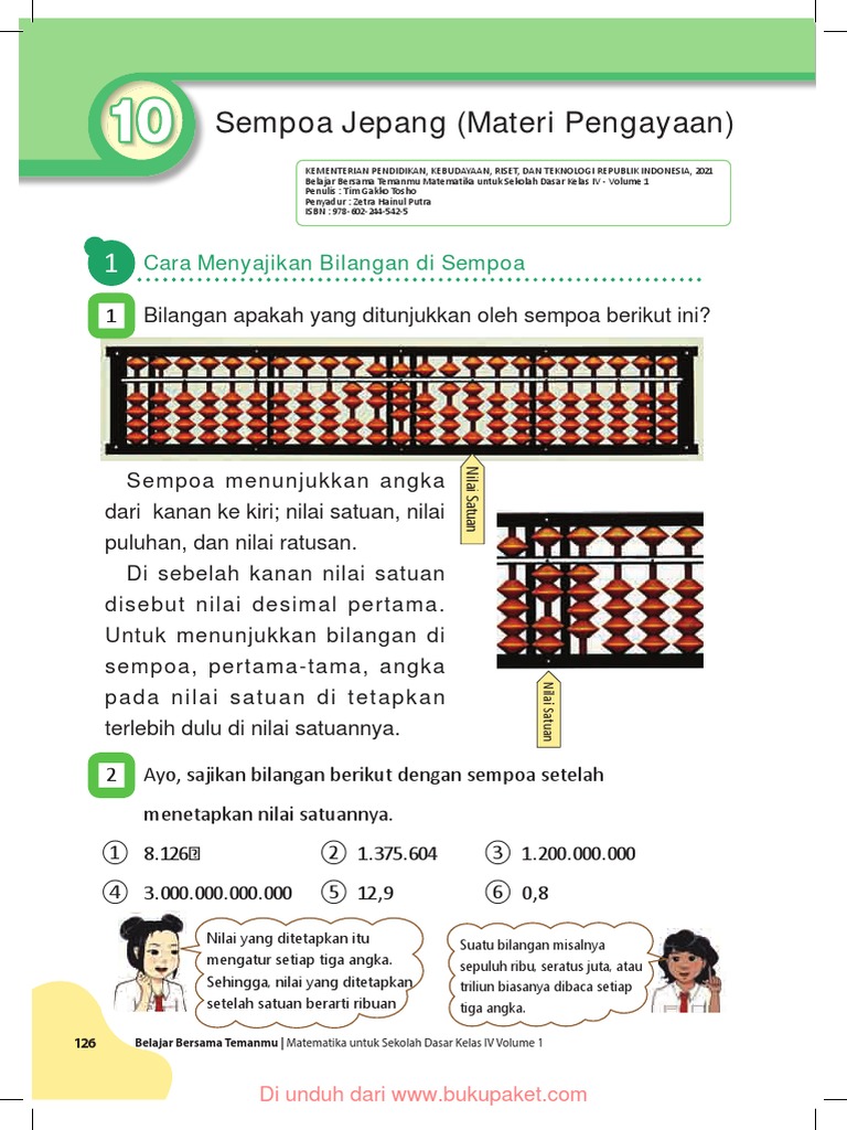 Panduan Belajar Sempoa untuk SD | PDF