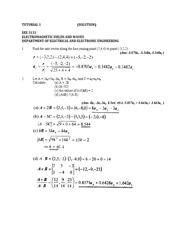 Electromagnetic Fields Tutorial | PDF | Electromagnetism | Physics