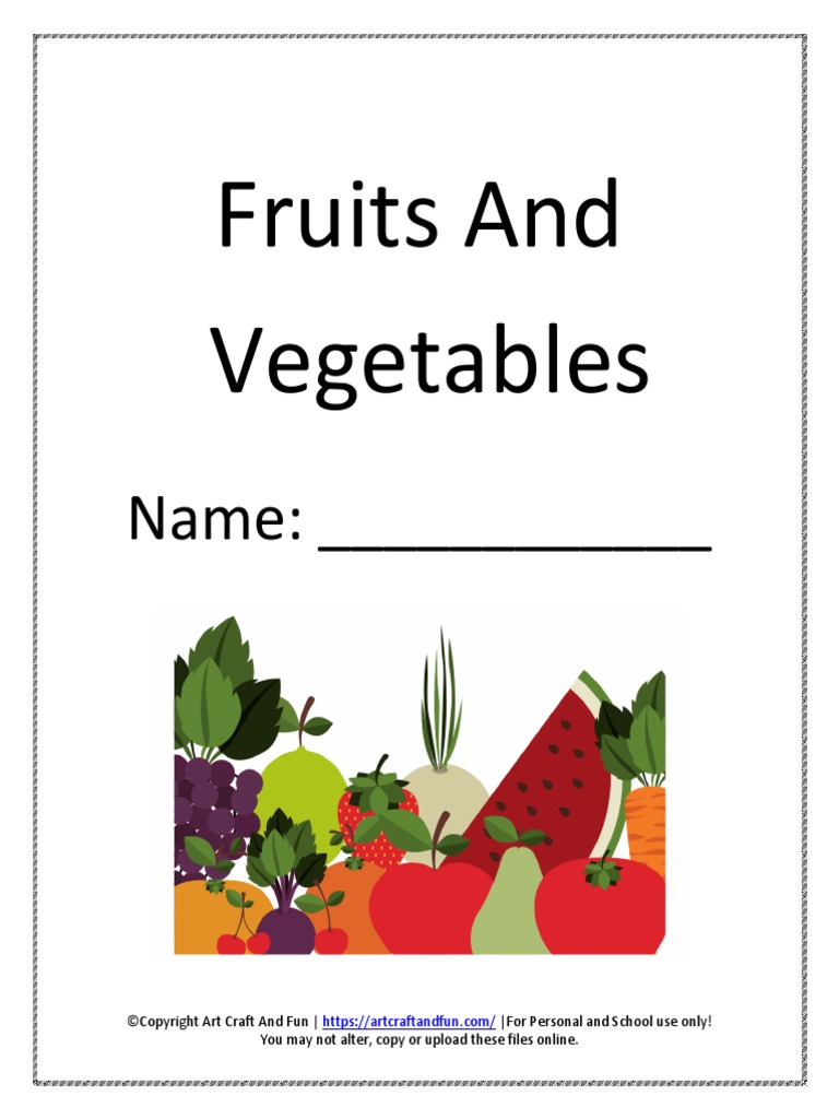 Fruit and Vegetable Worksheets | PDF | Fruit | Vegetables