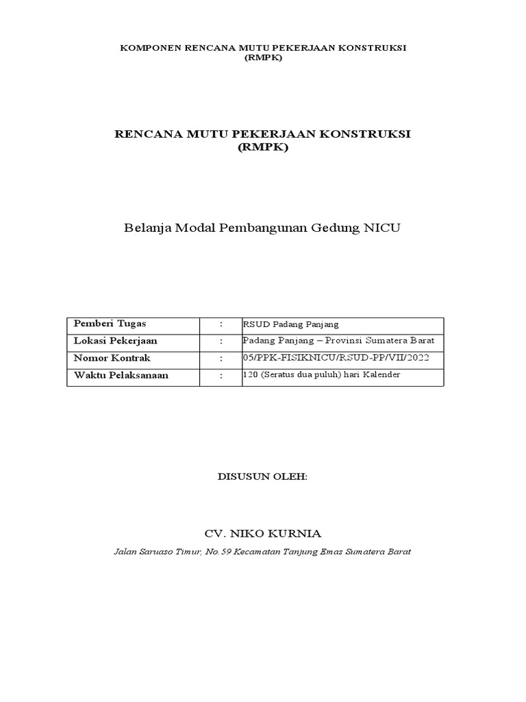 RMPK Rsud | PDF | Griya & Taman | Teknologi & Rekayasa