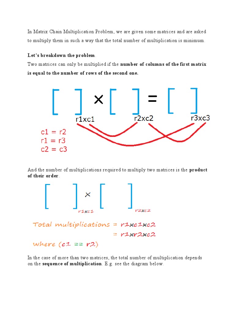 Matrix Chain Multiplication Example1 | PDF | Matrix (Mathematics ...