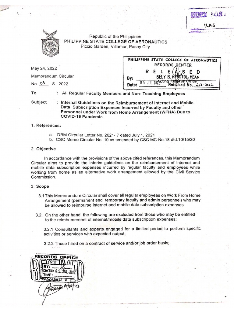 Philsca Memo 3 | PDF