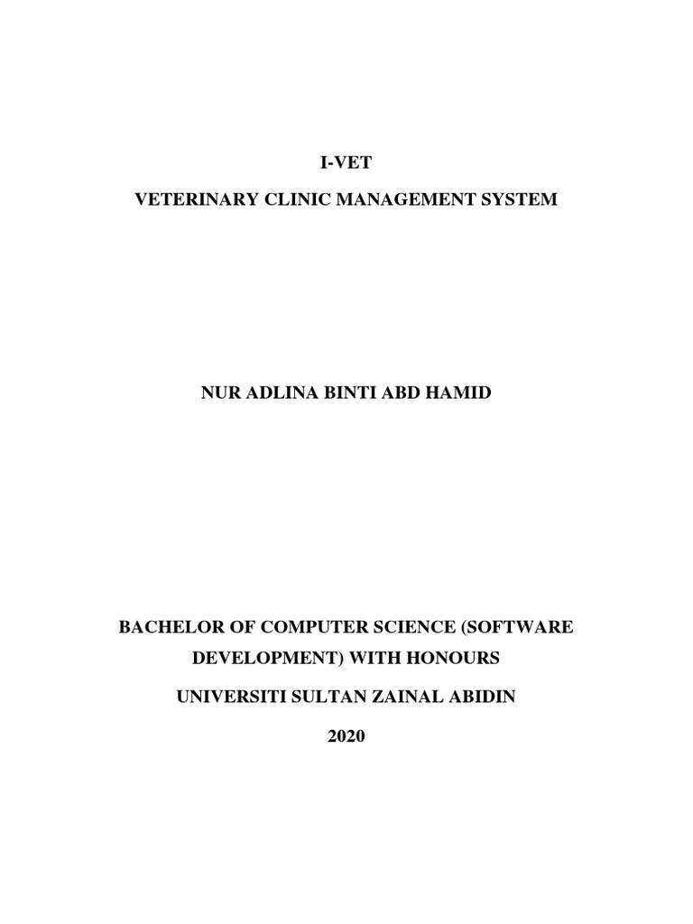 I-Vet Veterinary Clinic Management System | PDF | Software Development ...