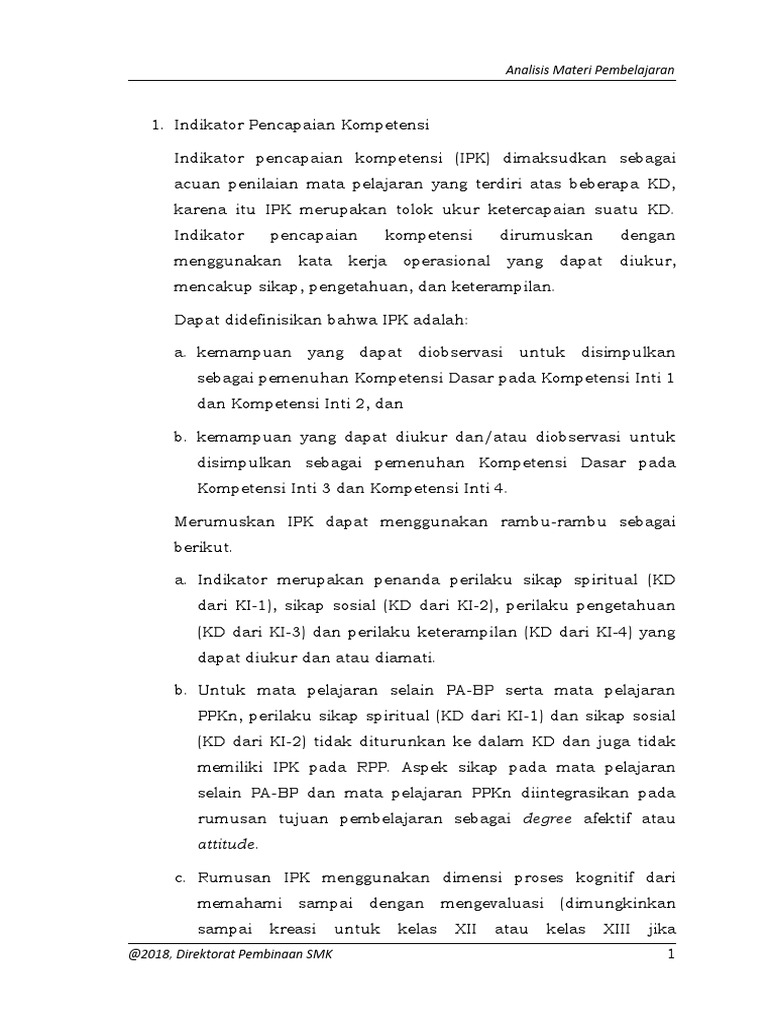 Analisis IPK Dan Tujuan | PDF
