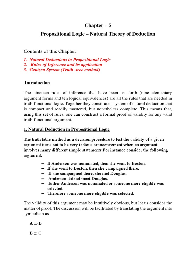 Chapter 5 Complete Note | PDF | Deductive Reasoning | Argument