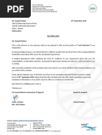 Infosys Offer Letter | PDF