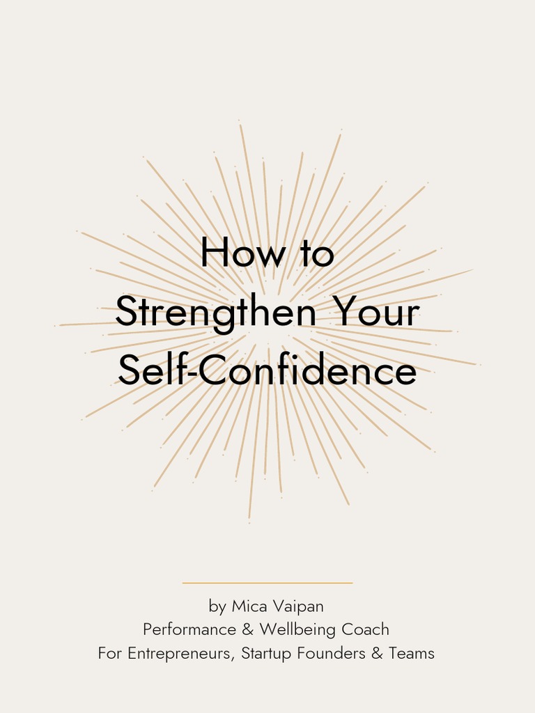 New Baseline - Self-Confidence Booklet | PDF | Self Esteem | Reference