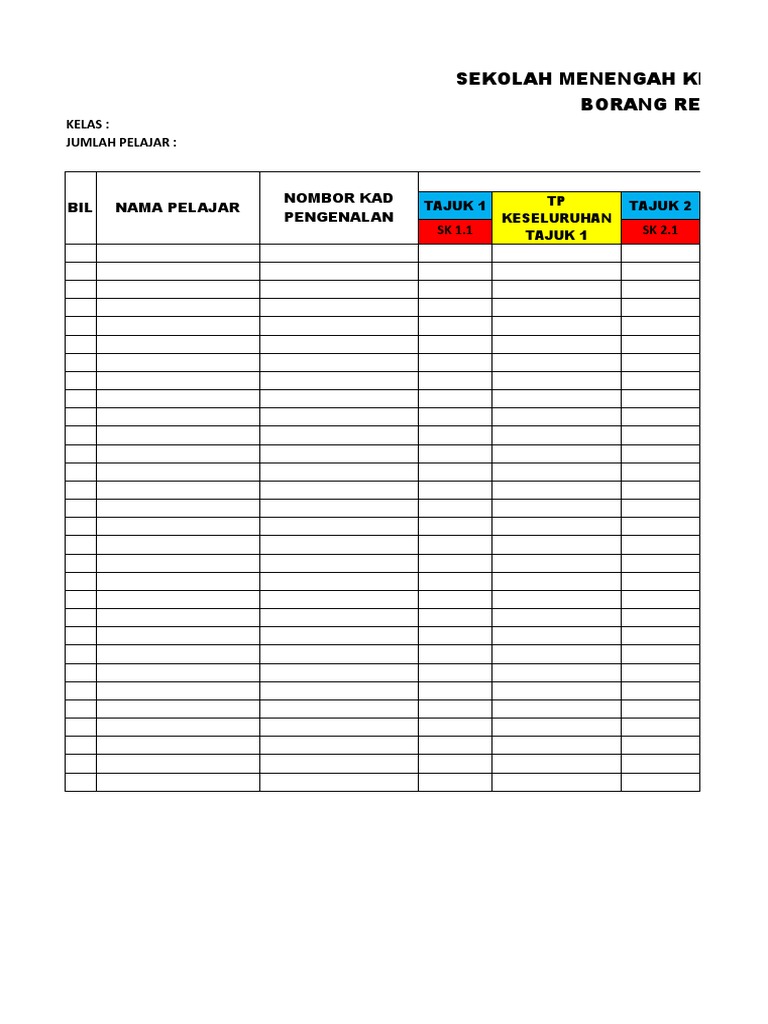 CikguAdies - Contoh - BORANG - REKOD - TRANSIT - PBD - Sejarah - Ting ...