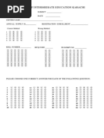 90 Questions OMR Sheet | PDF | Writing Implements | Writing