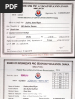 HSC Certificate & Academic Transcript | PDF