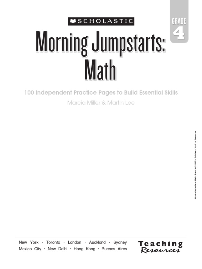 Morning Jumpstarts Math | PDF | Written Communication | Public Sphere