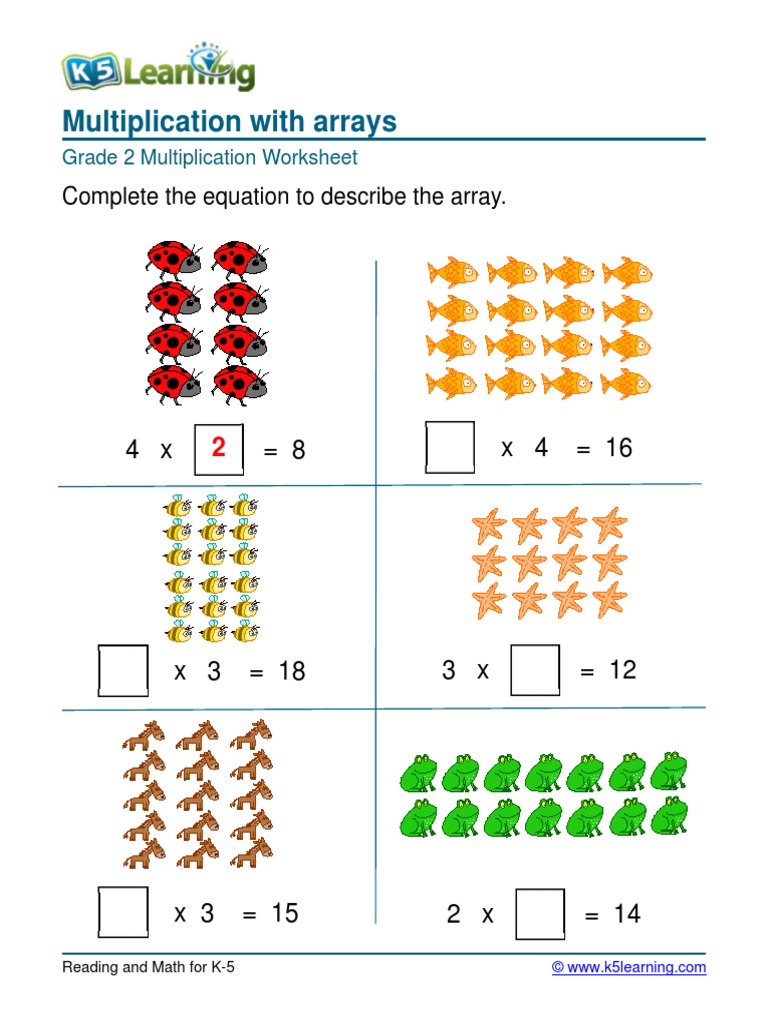 Grade 2 Multiplication Arrays B | PDF