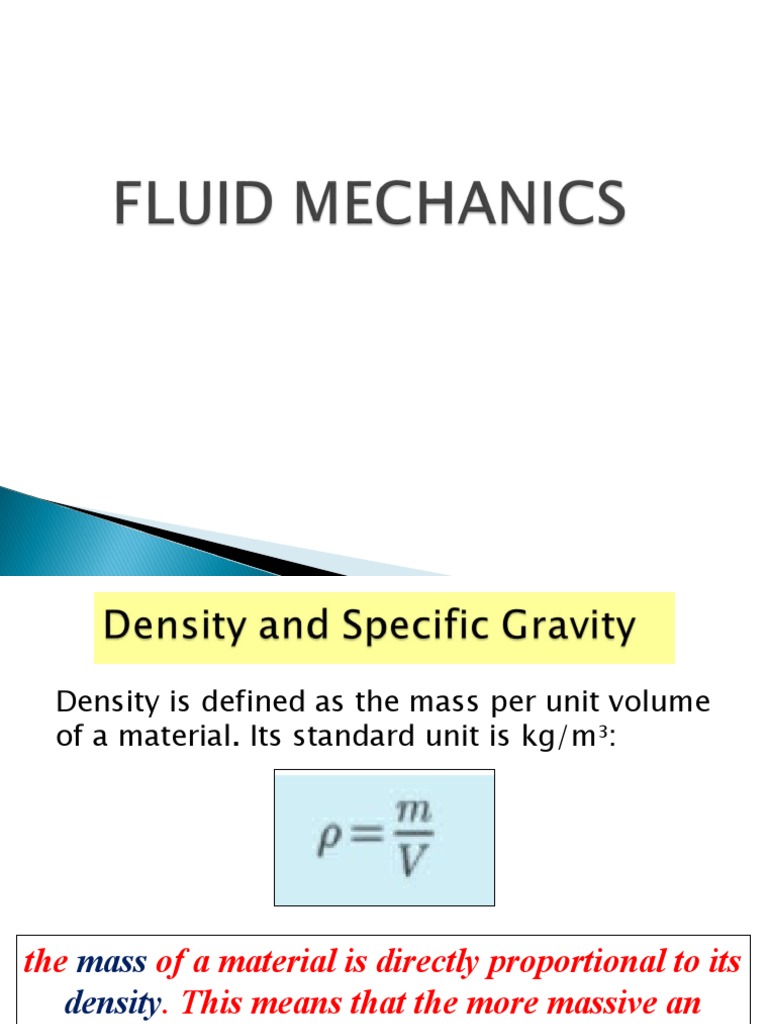 Fluid Mechanics PT | PDF | Density | Buoyancy