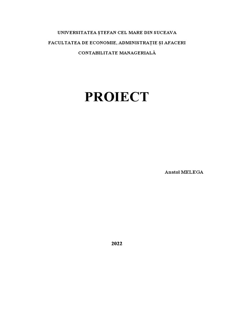 Model Proiect Seminar | PDF