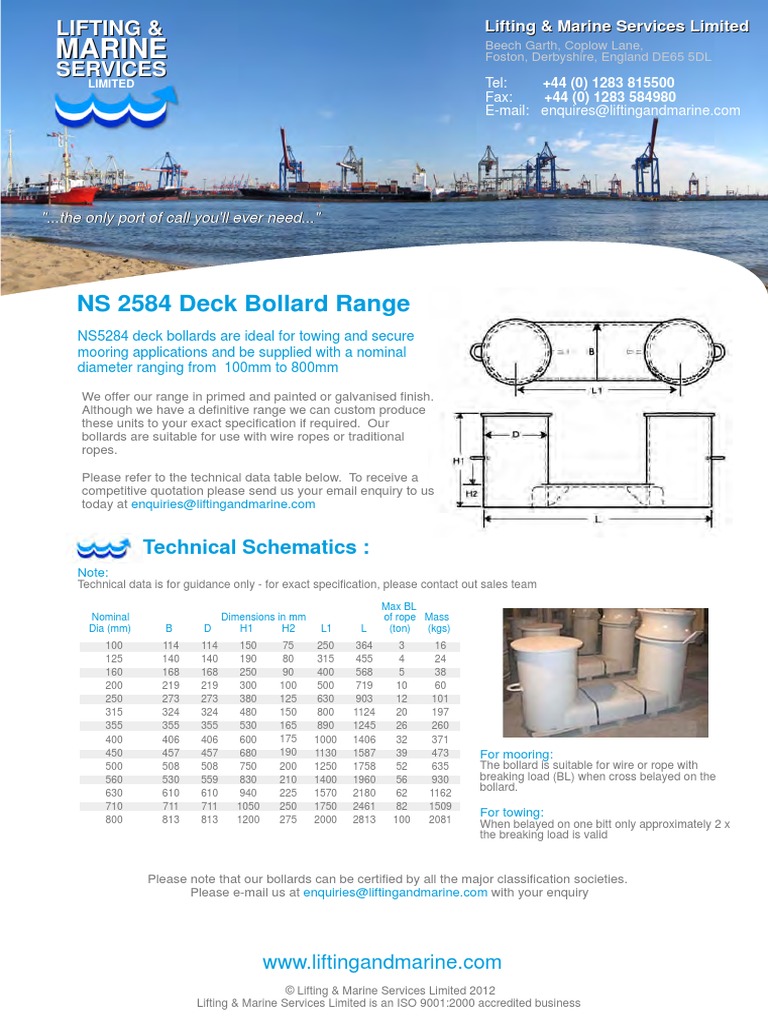 ns2584 Bollards | PDF | Manufactured Goods