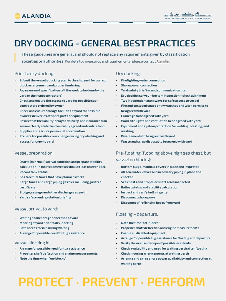 Guidelines Dry Docking | PDF | Ships | Tugboat