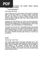 Template Pengenalan Diri Efektif | PDF
