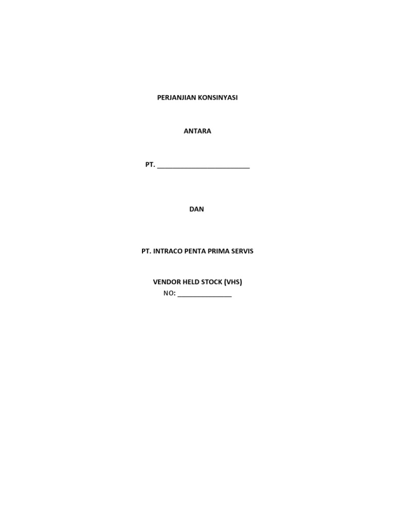 Perjanjian Konsinyasi Suku Cadang | PDF | Hukum