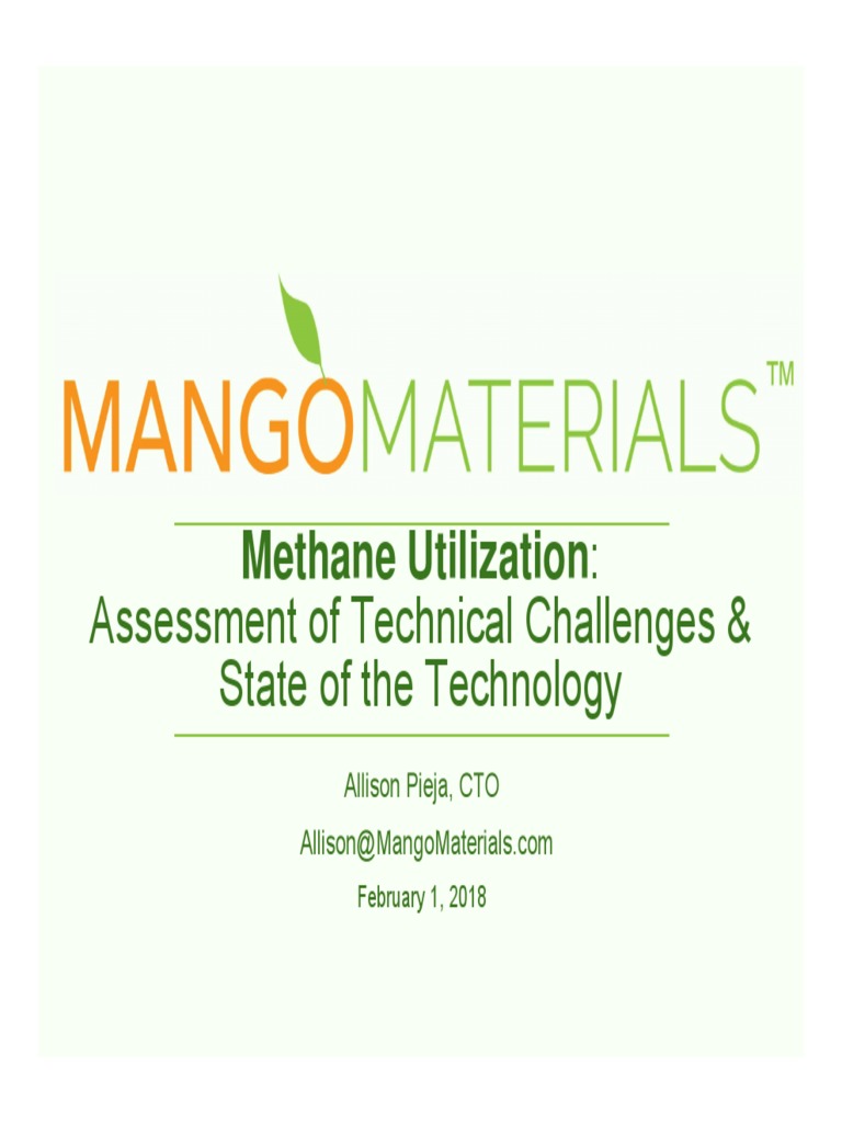Mango Materials - US Company Producing PHB From Methane | PDF | Methane ...
