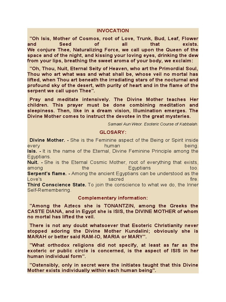 Invocation: Every Human Being. Egyptians. Among The Egyptians Too. Love's Sacred Fire. Self ...