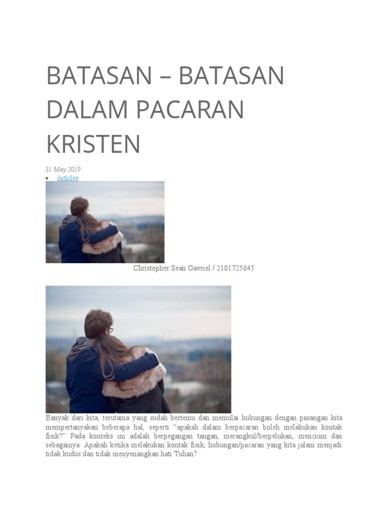 Batasan Pacaran dalam Kristen | PDF