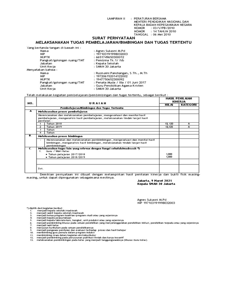 Form DUPAK-Lampiran II | PDF
