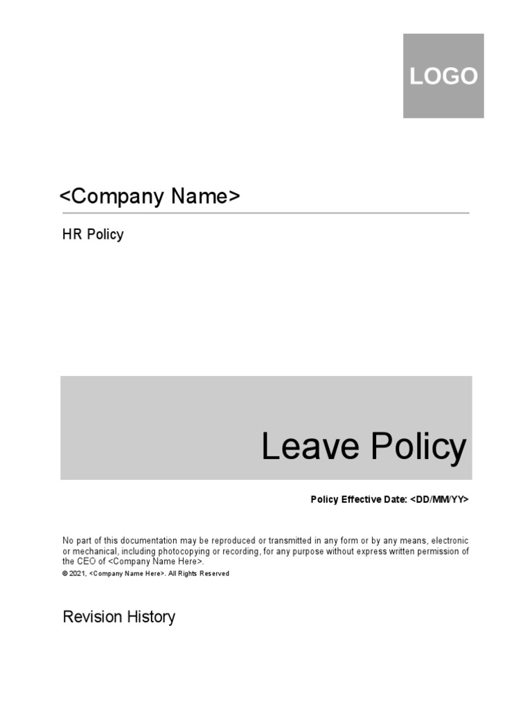 Leave Policy | PDF | Parental Leave | Employment
