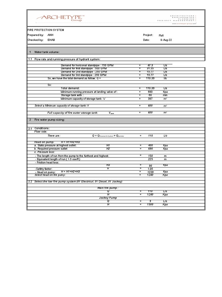 Fmi - Fire Protection | PDF | Pump | Pressure