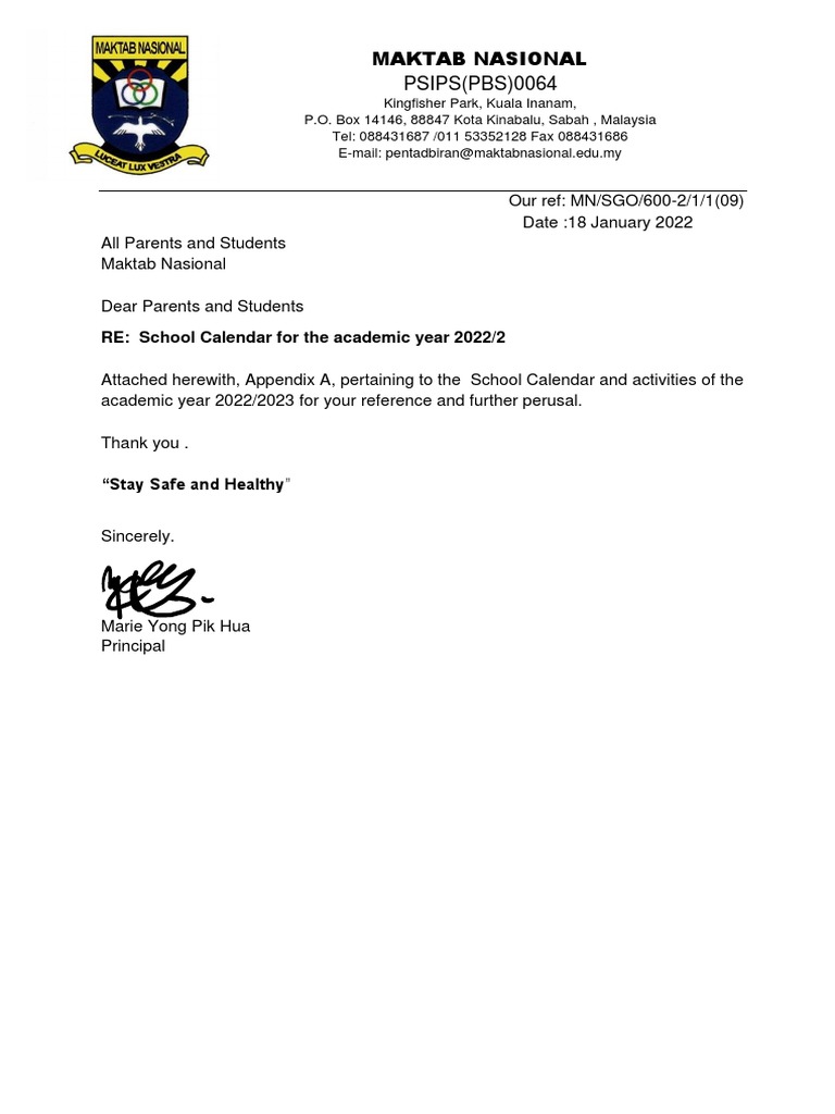 School Calendar and Activities For Academic Year 2022-2023 | PDF