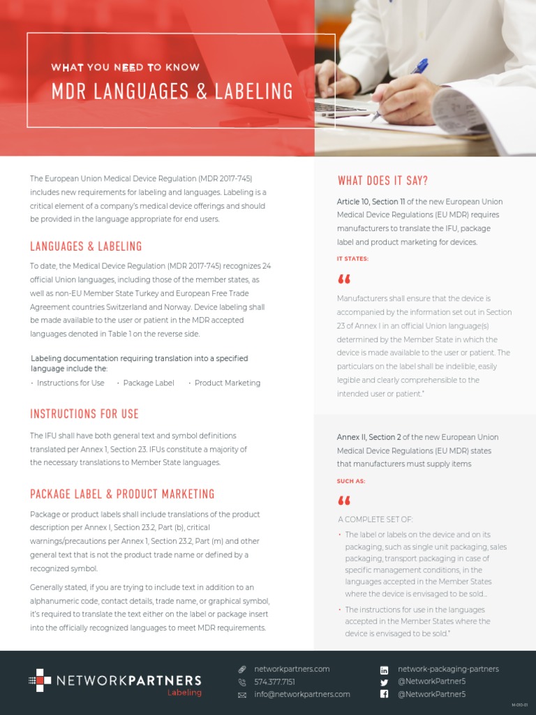 MDR Languages & Labeling: What Does It Say? | PDF | Medical Device ...