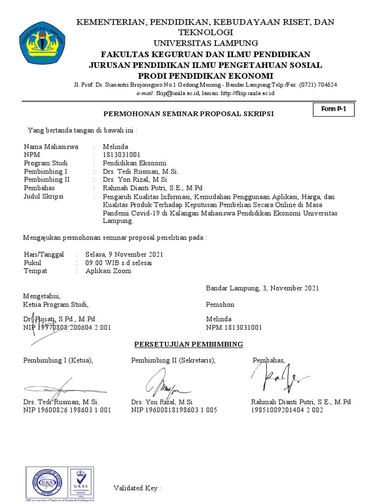 Lembar Penilian SEMPRO - Febie | PDF