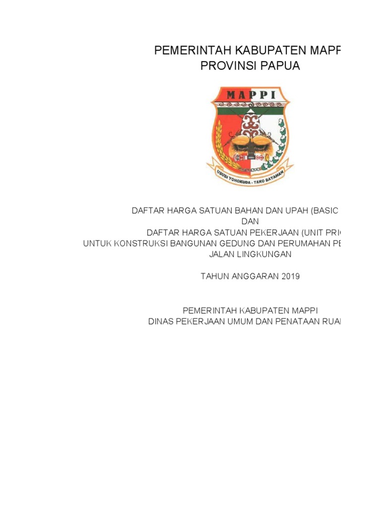 Basic Price Kab Mappi - 2019 | PDF