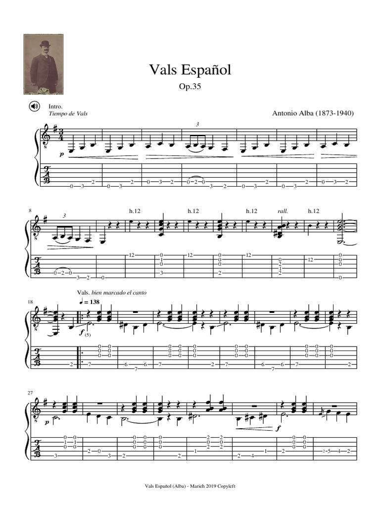 Alba_Vals_Español_tab | PDF