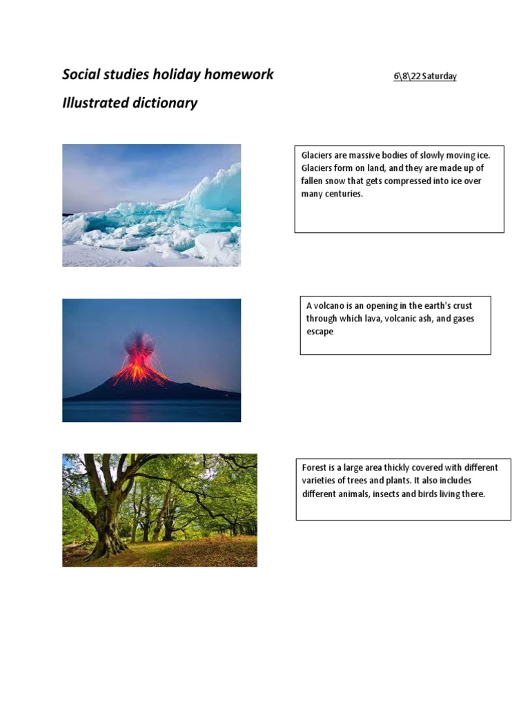 Social Studies Holiday Homework 6 | PDF