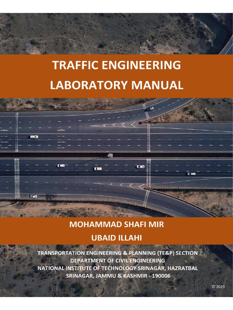 Traffic Engineering Lab Manual | PDF | Traffic | Interchange (Road)