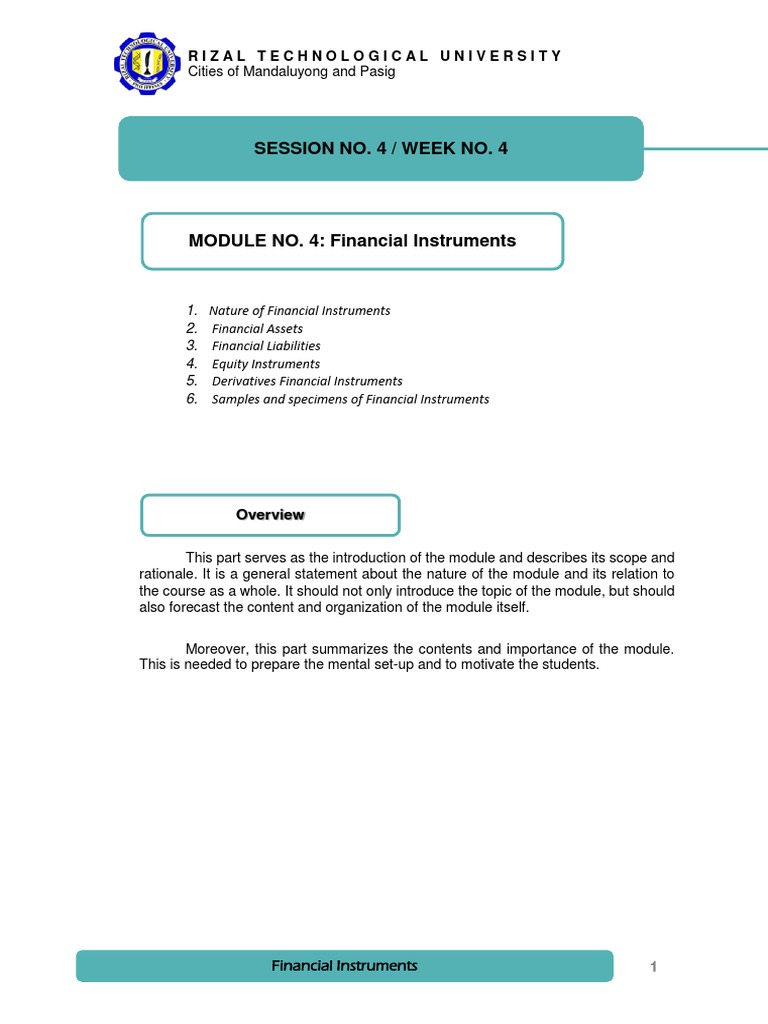 An Introduction to Financial Instruments: An Overview of Financial ...