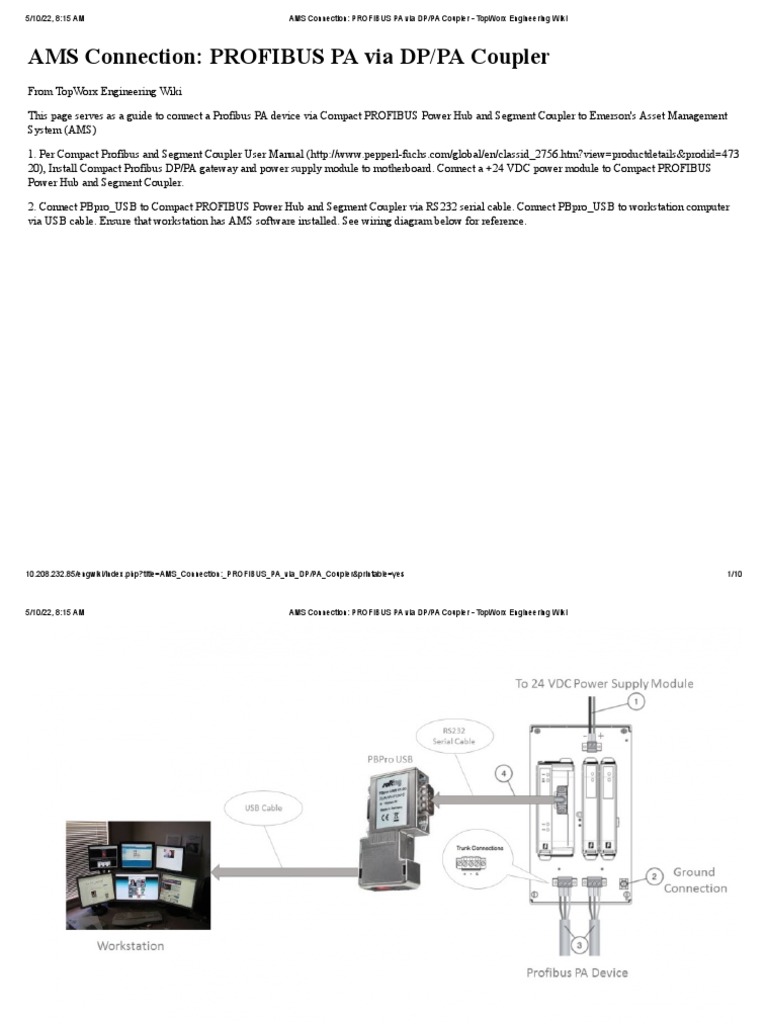 AMS Connection - PROFIBUS PA Via DP - PA Coupler - TopWorx Engineering ...