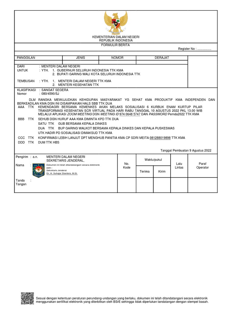 RDG - Acara Kemenkes 100822 | PDF