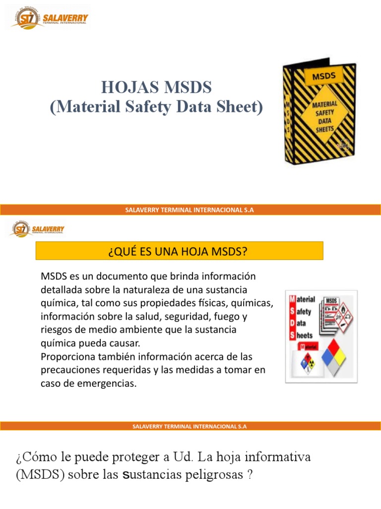 Guía sobre Hojas MSDS y su Importancia | PDF | Administración de ...